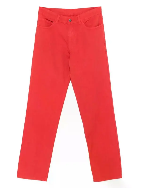 Loro Piana 2010s Cotton-linen Trousers - Red