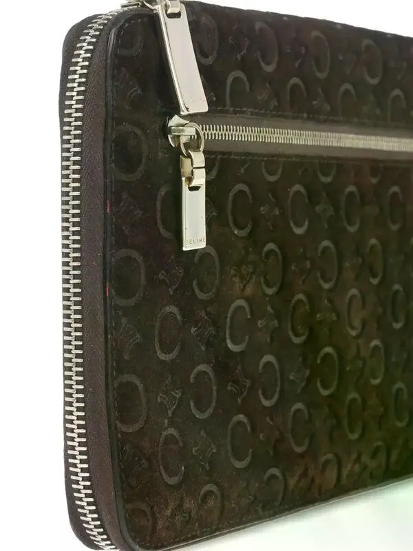 Celine Monogram-embossed Leather Wallet