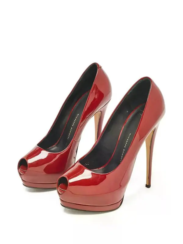 GIUSEPPE ZANOTTI Sharon Peep-toe Platform Stiletto Pumps - Red
