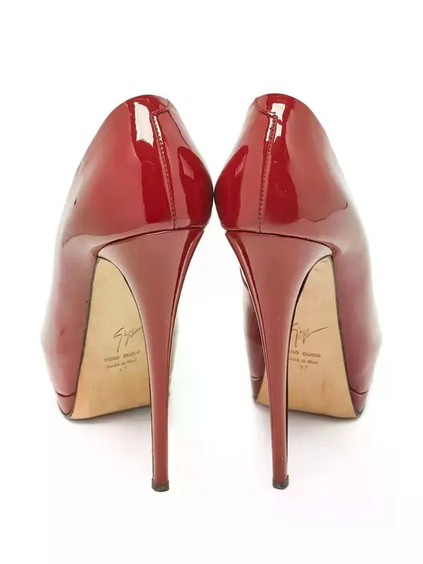 GIUSEPPE ZANOTTI Sharon Peep-toe Platform Stiletto Pumps - Red