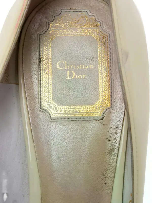 Dior 115mm Patent Leather Peep-toe Pumps