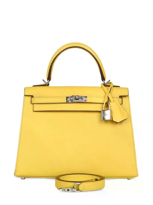 Hermès 2024 Kelly 25 Sellier Epsom Tote - Yellow