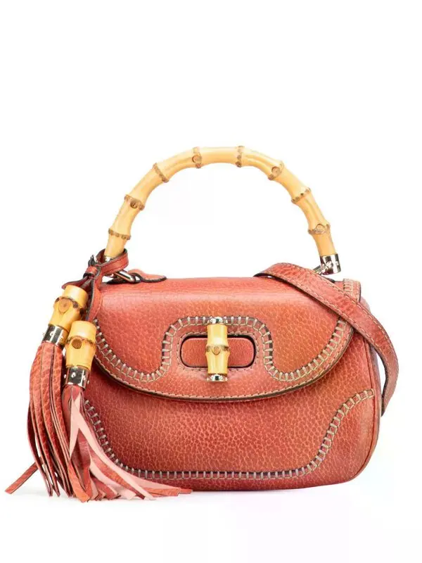 Gucci Small Leather Bamboo Satchel