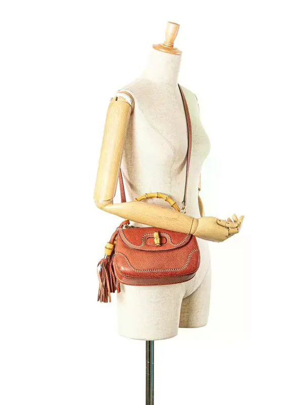 Gucci Small Leather Bamboo Satchel