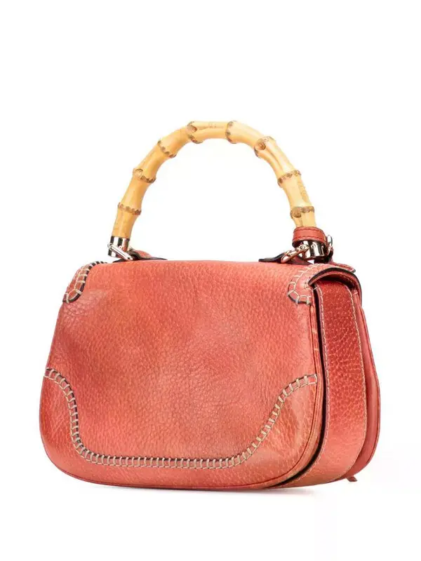 Gucci Small Leather Bamboo Satchel