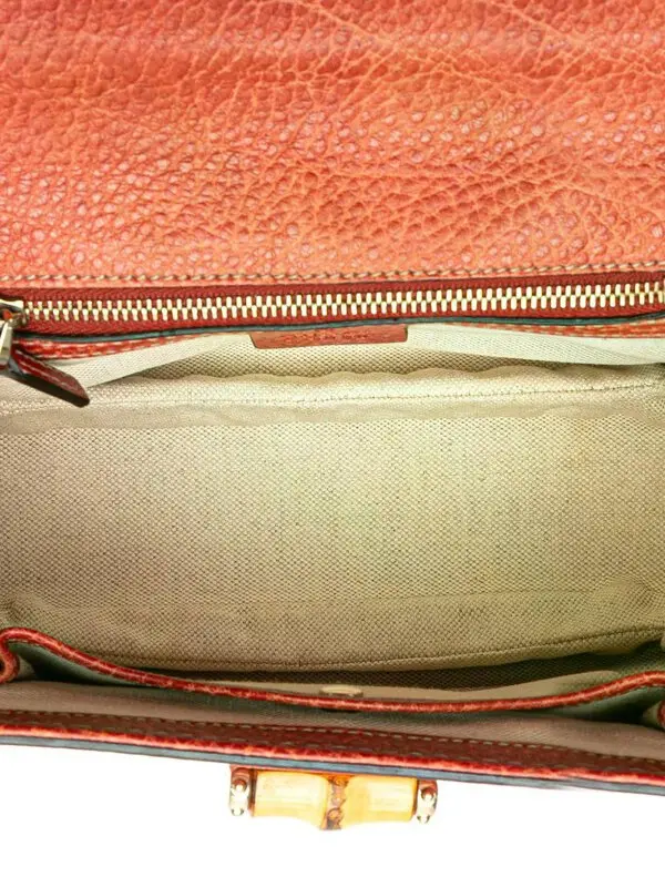 Gucci Small Leather Bamboo Satchel