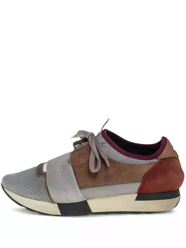 Balenciaga Mixed-material Athletic Sneakers - Grey