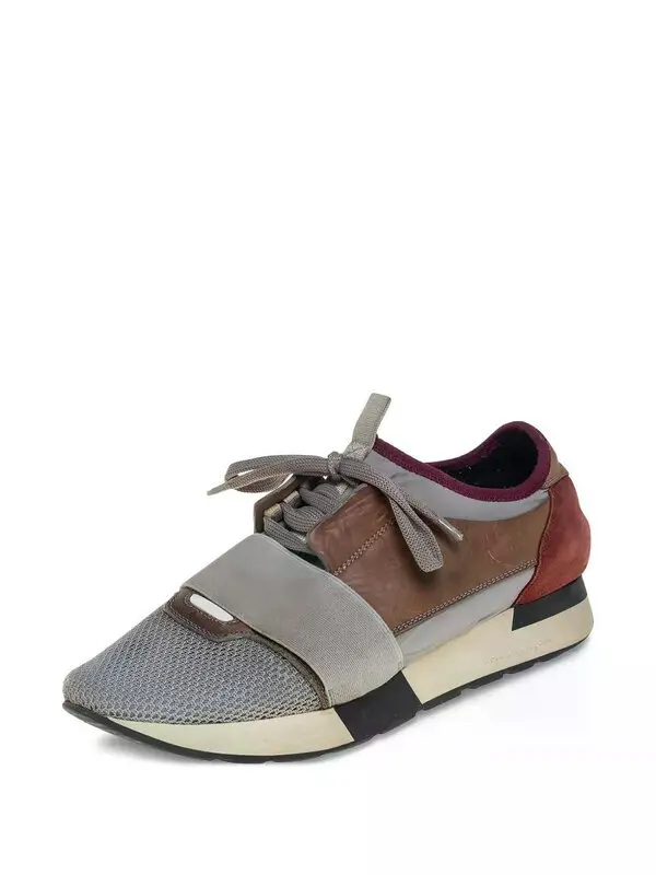 Balenciaga Mixed-material Athletic Sneakers - Grey