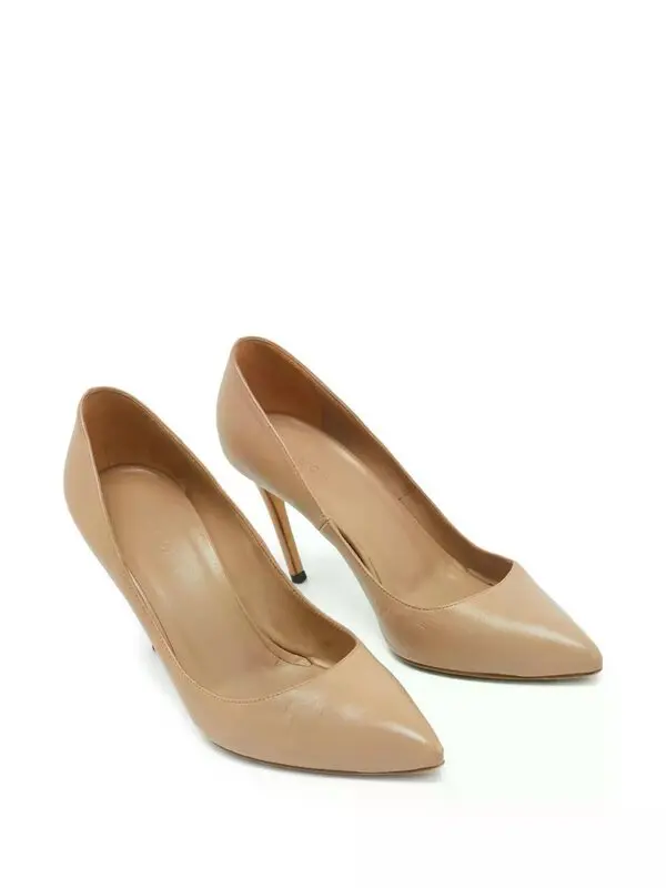 Gucci 100mm Leather Pumps
