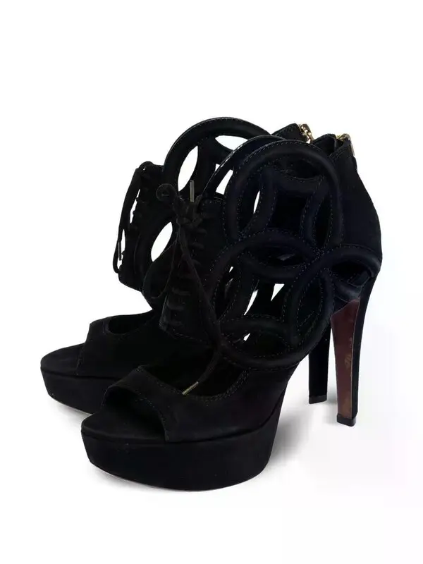 LOUIS VUITTON 120mm Monogram-cut Out Sandals