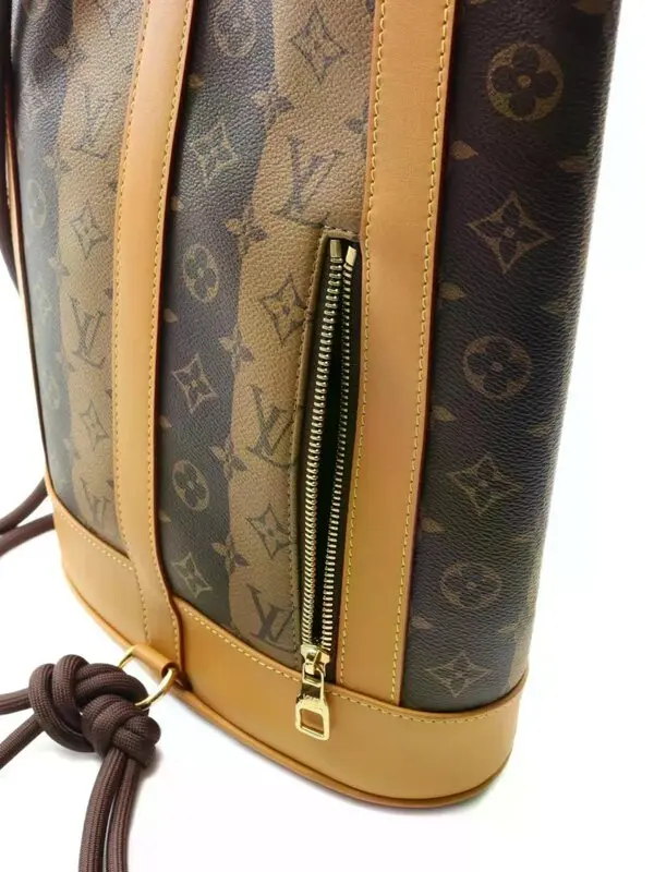 LOUIS VUITTON X Nigo Randonnee 2021 Monogram-stripe Shoulder Bag