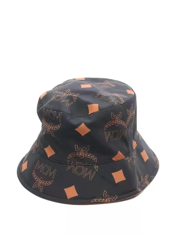 Mcm Monogram Pattern Reversible Bucket Hat