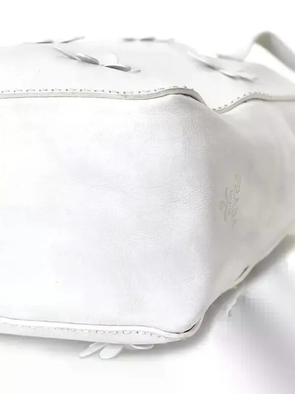 Prada 1999 Floral-appliqué Tote Bag