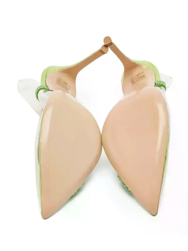 GIANVITO ROSSI 110mm Pointed-toe Heeled Pumps - Green