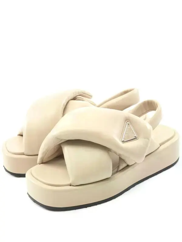 Prada 40mm Padded Platform Sandals