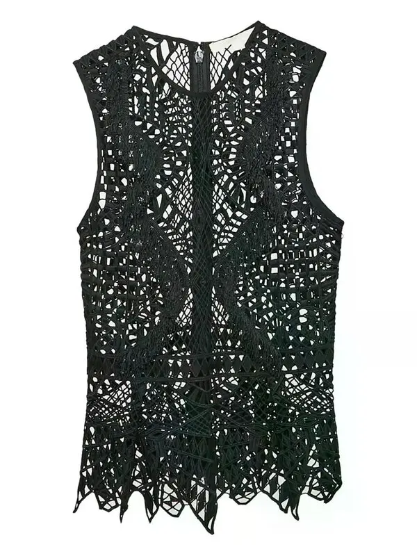 Simkhai Lace Peplum Top