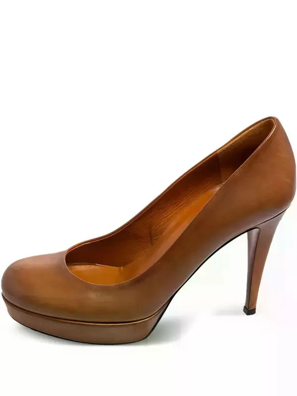 Gucci 115mm Leather Round-toe Pumps
