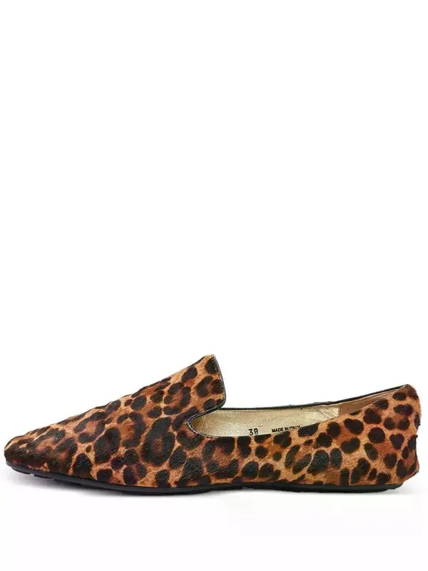 JIMMY CHOO Leopard-print Slides