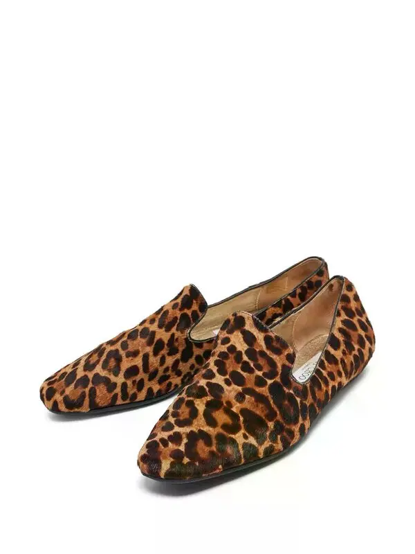 JIMMY CHOO Leopard-print Slides