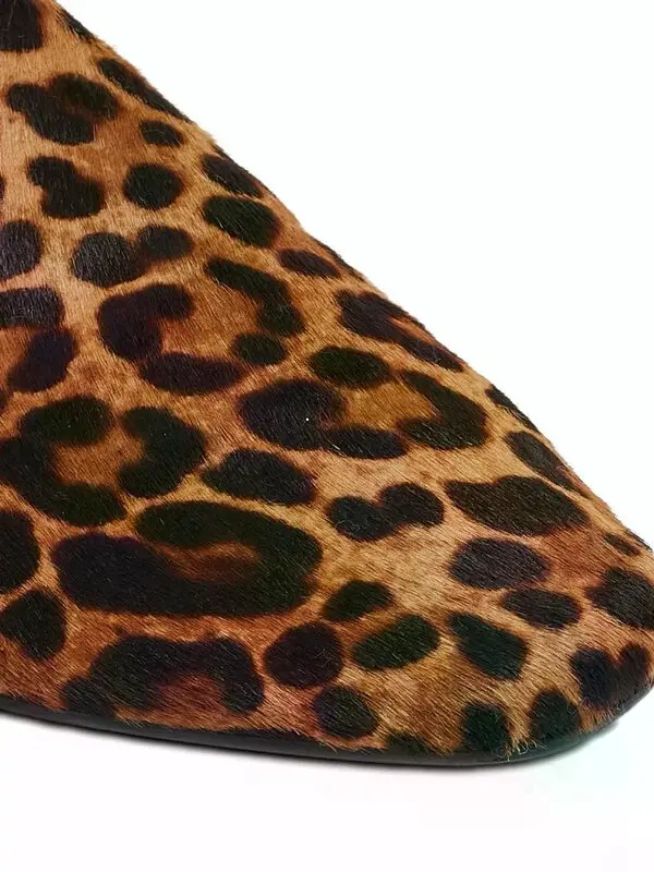 JIMMY CHOO Leopard-print Slides