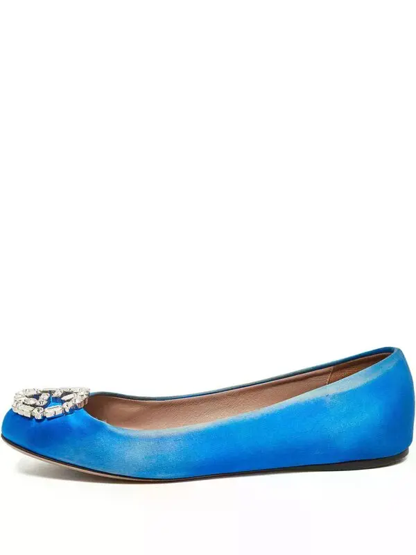 Gucci Interlocking-g Ballet Flats - Blue