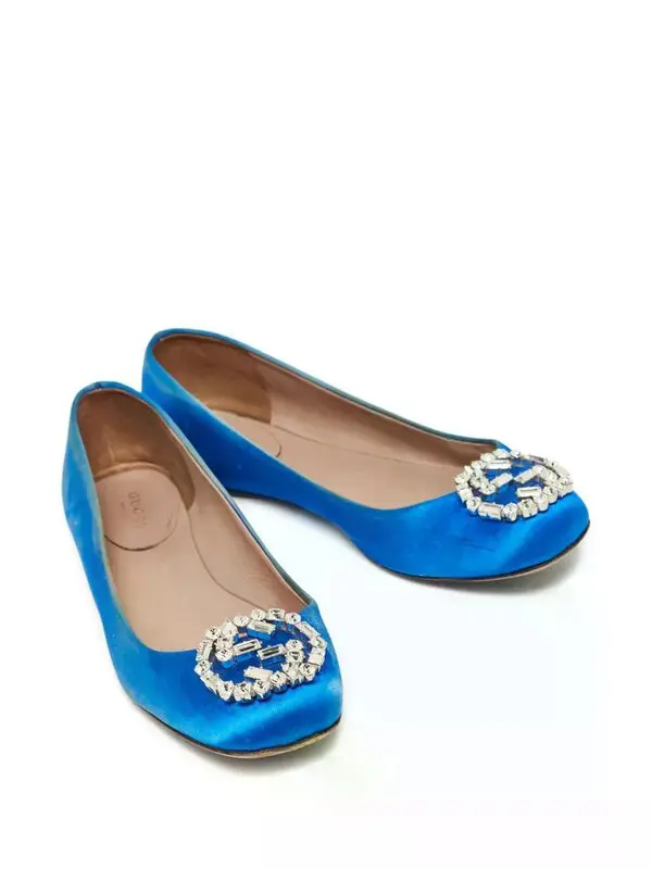 Gucci Interlocking-g Ballet Flats - Blue