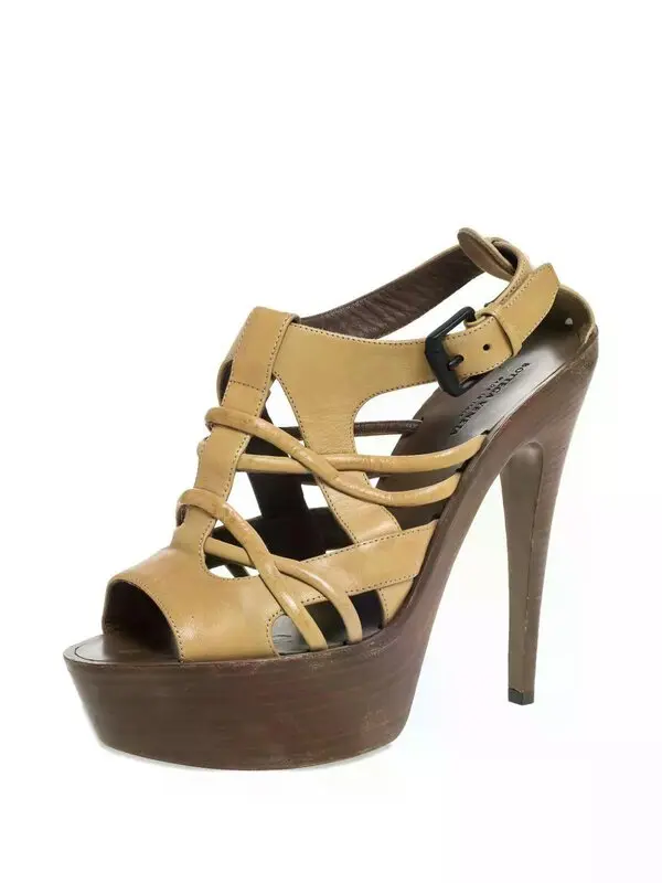 Bottega Veneta Leather Platform Sandals