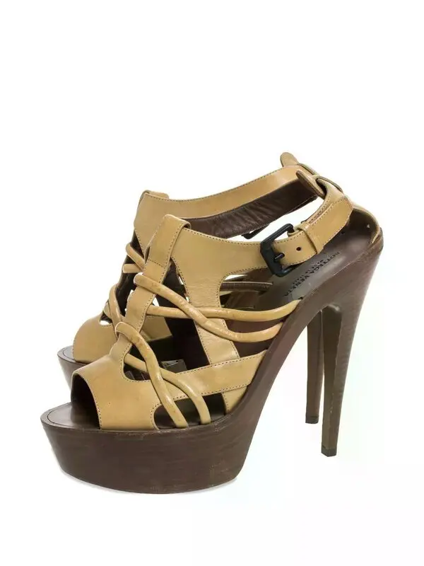 Bottega Veneta Leather Platform Sandals
