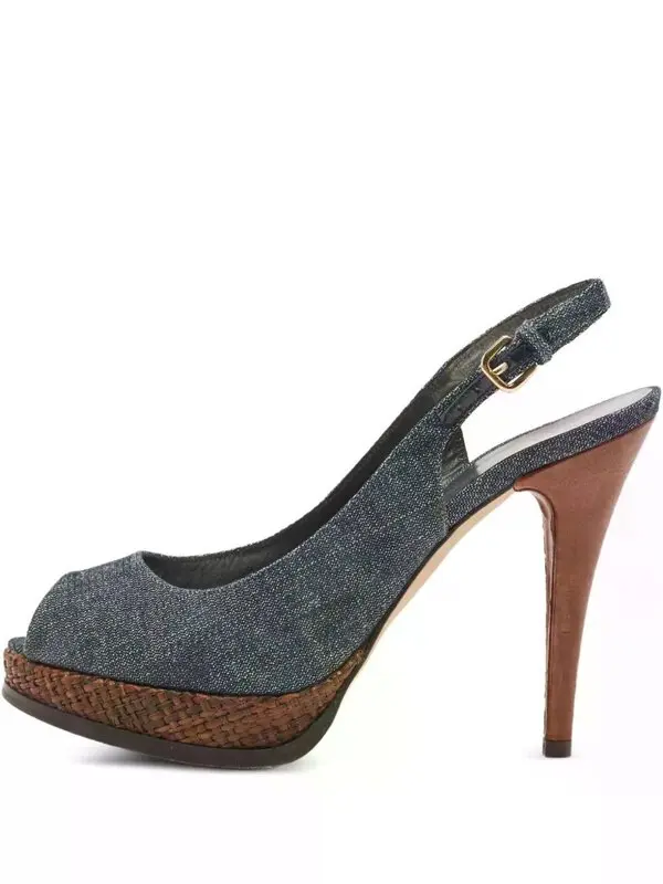 STUART WEITZMAN 120mm Denim Platform Sandals