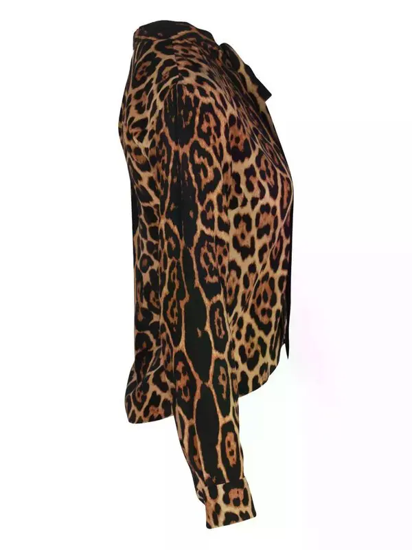 Saint Laurent Leopard-print Blouse