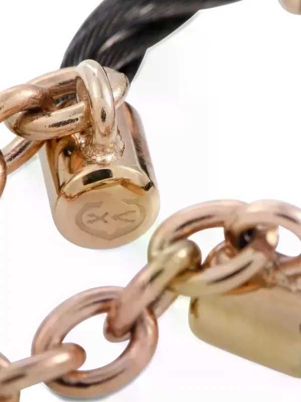 CHARRIOL Chain-link Enamel Ring - Black