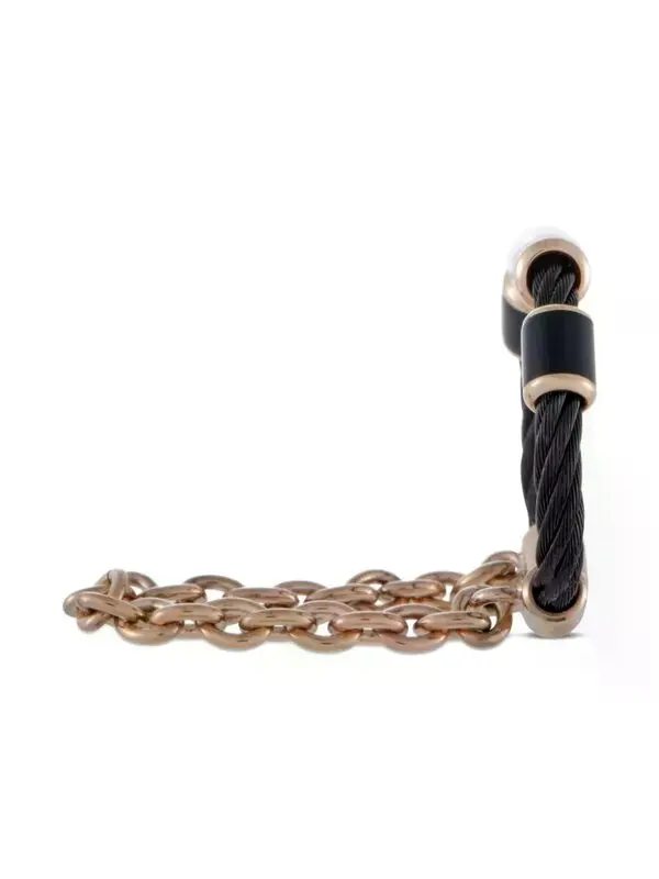 CHARRIOL Chain-link Enamel Ring - Black