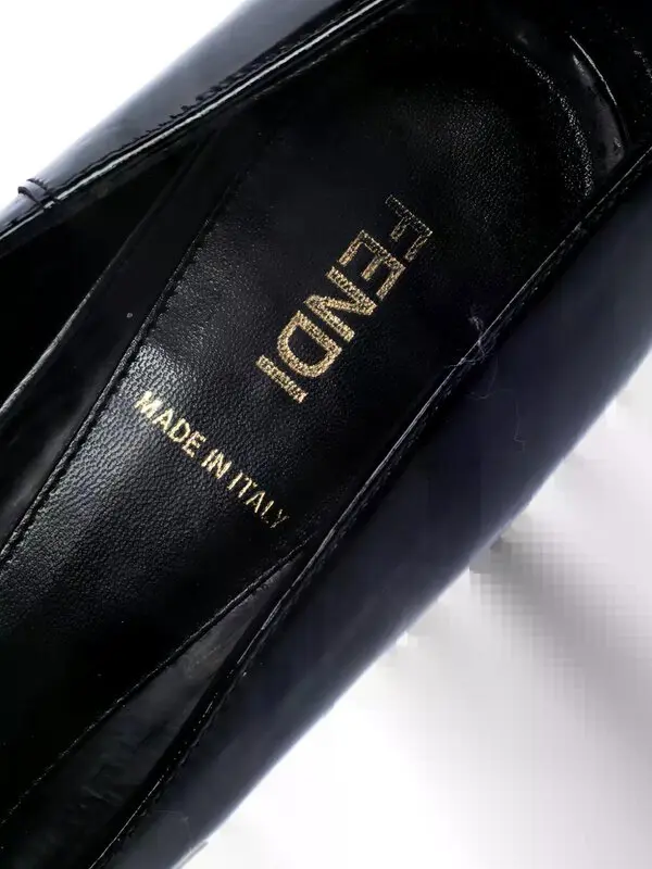 Fendi Peep Toe Platform Pumps - Black