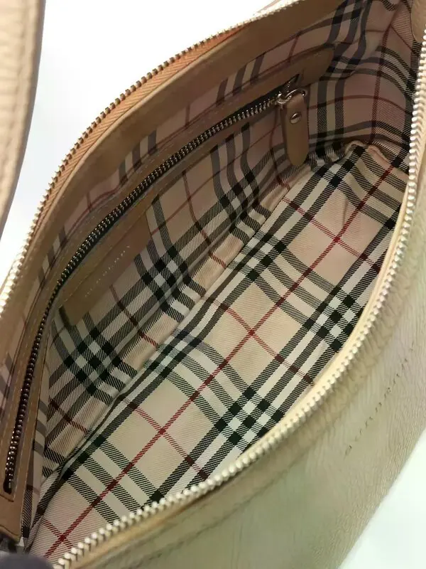 Burberry Leather Shoulder Bag With Buckle Detail