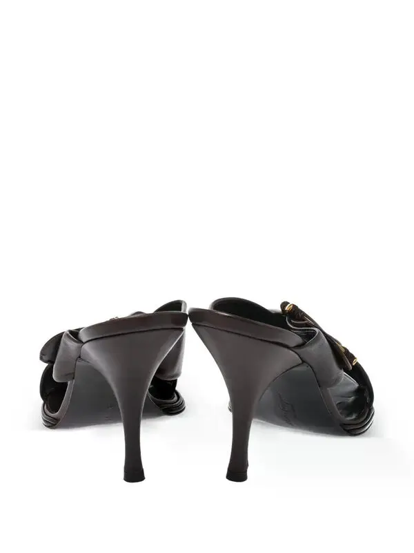 FERRAGAMO 100mm Patent-leather Crisscross Sandals
