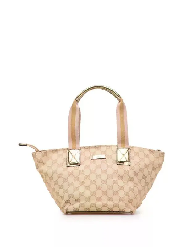 Gucci Gg Canvas Web Handbag - Brown