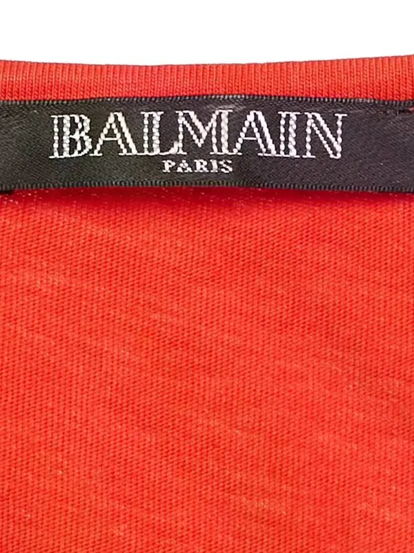 Balmain Logo-foil Tank Top - Orange
