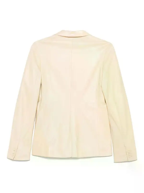 A.N.G.E.L.O. VINTAGE CULT Light Beige Leather Blazer