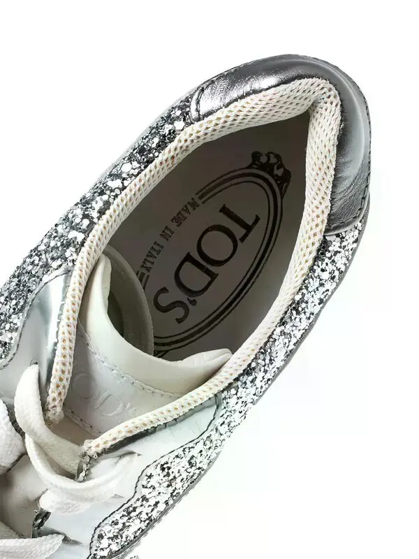 TOD'S Glitter Leather Sneakers