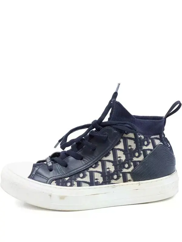 Dior Panelled Oblique High-top Sneakers