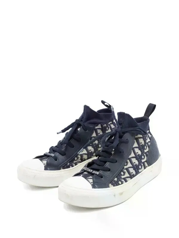 Dior Panelled Oblique High-top Sneakers