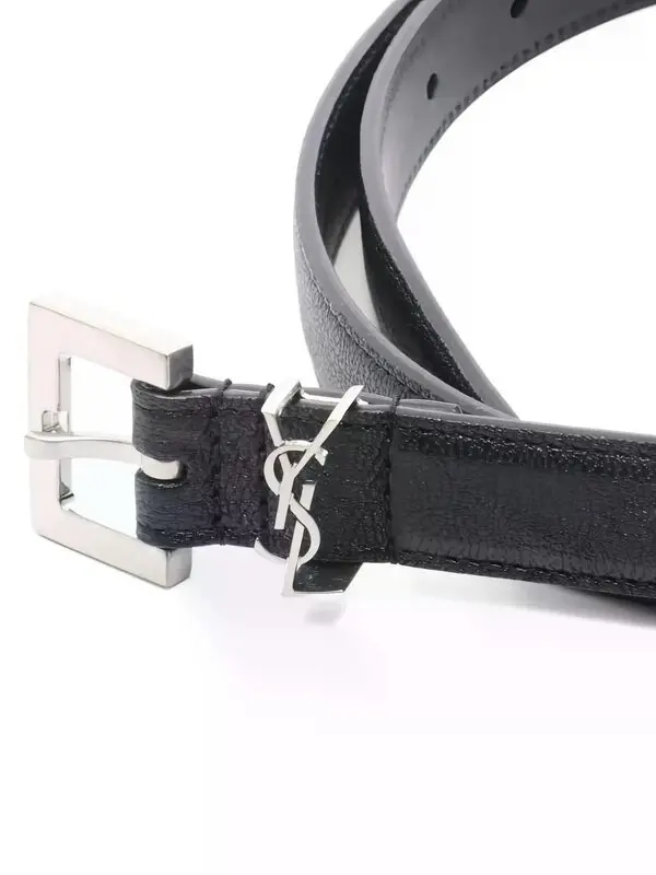 Saint Laurent Cassandre Leather Belt