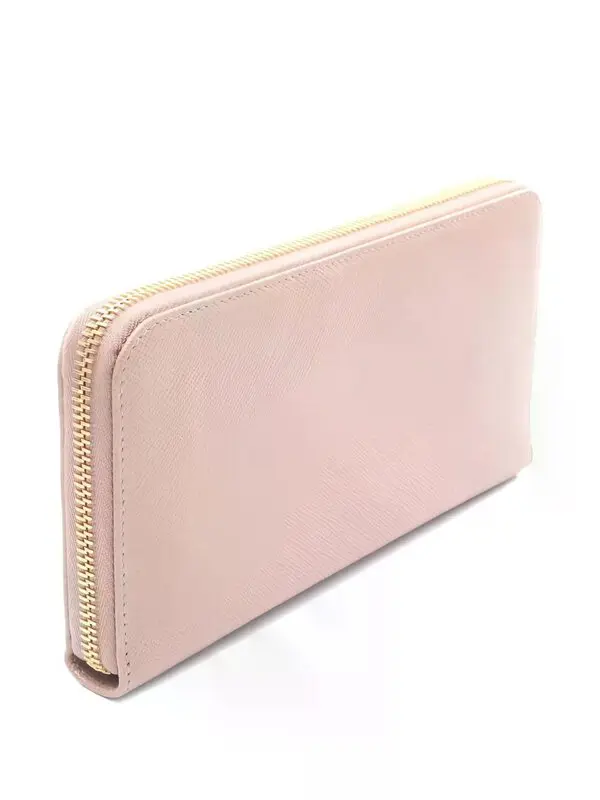 Prada 2020s Triangle-logo Leather Wallet - Neutrals