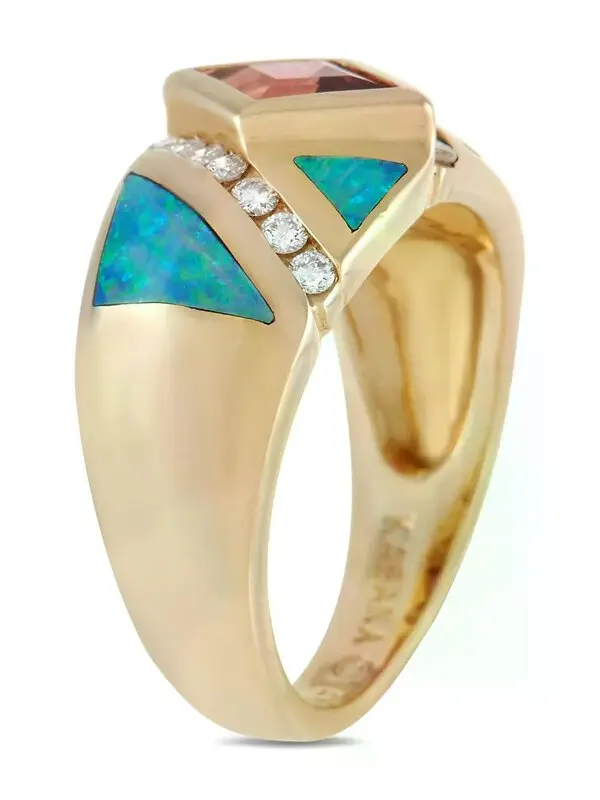KABANA 14k Yellow Tourmaline And Diamond Ring - Gold