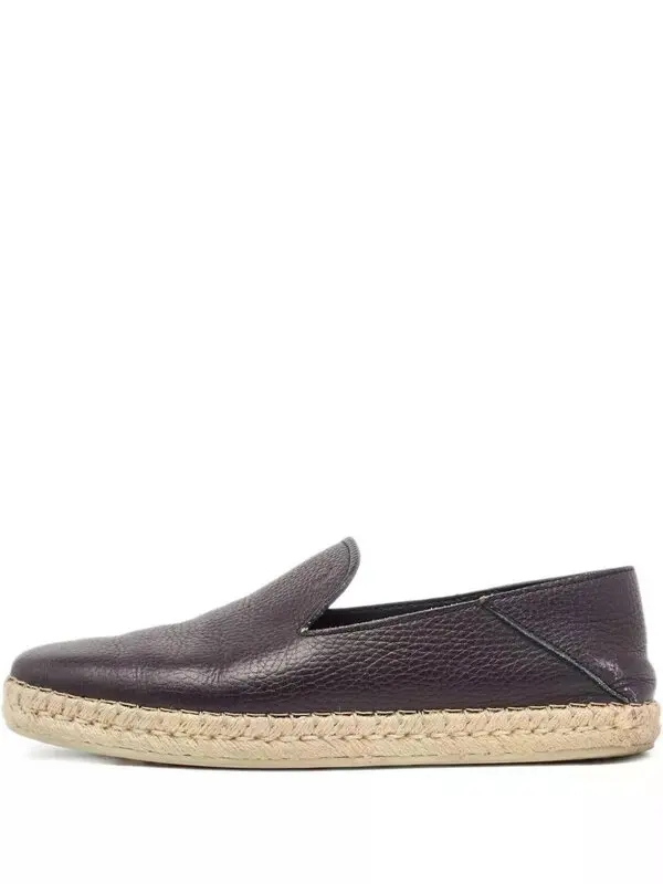 TOD'S Leather Espadrilles - Black