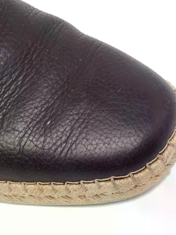 TOD'S Leather Espadrilles - Black