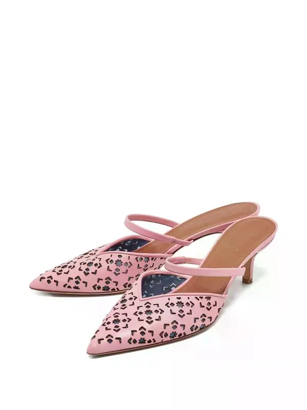 MALONE SOULIERS Leather Heeled Mules