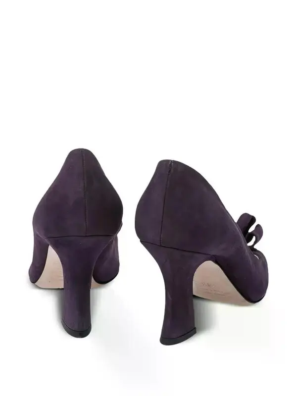 Miu Miu 85mm Bow-embellished Suede Pumps