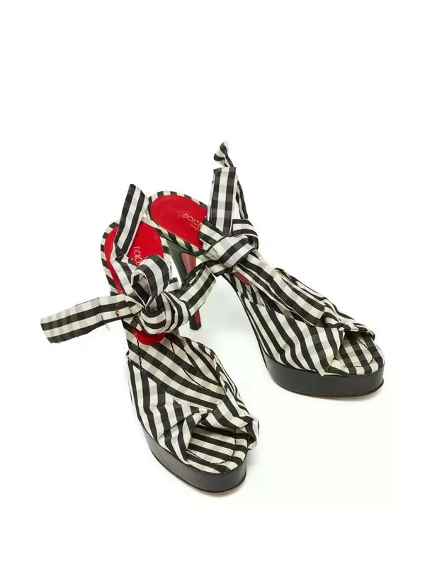 Dolce & Gabbana Gingham Patterned Sandals