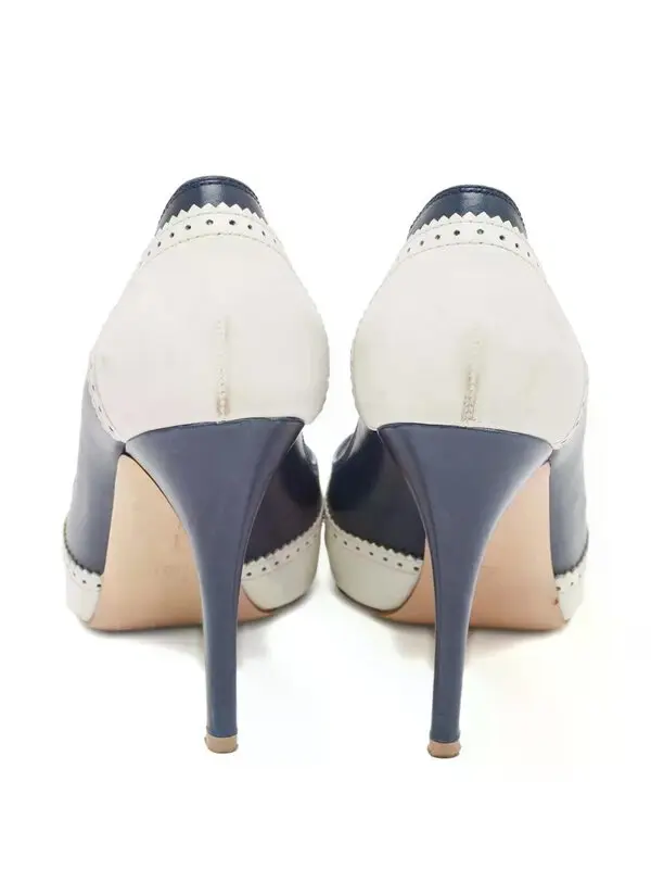 GIANVITO ROSSI Leather Peep-toe Pumps